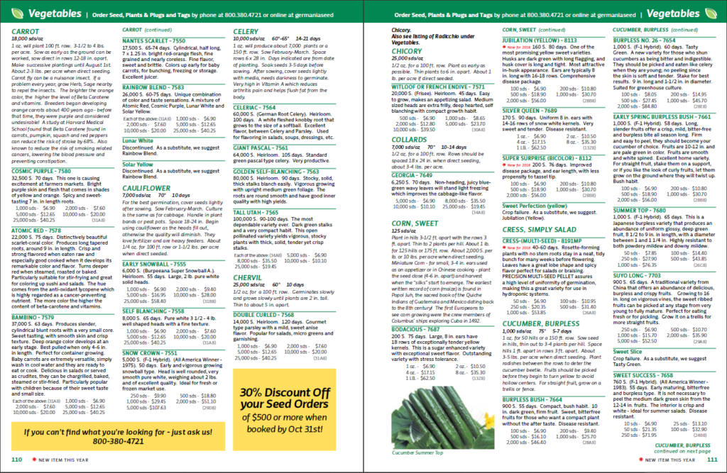 Seed Catalogs - A list of real catalogs to inspire you for your project